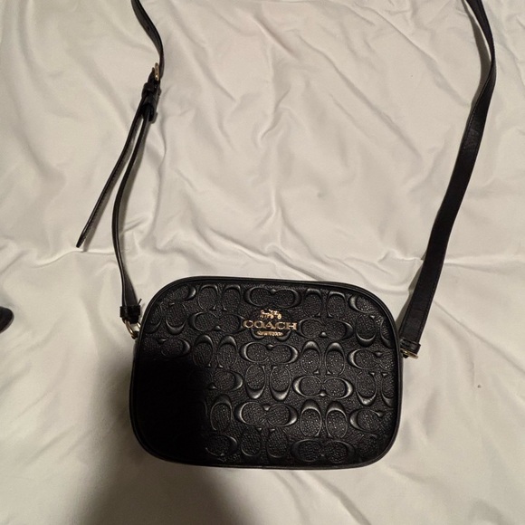 Coach | Bags | Coach Embossed Black Crossbody Bag | Poshmark